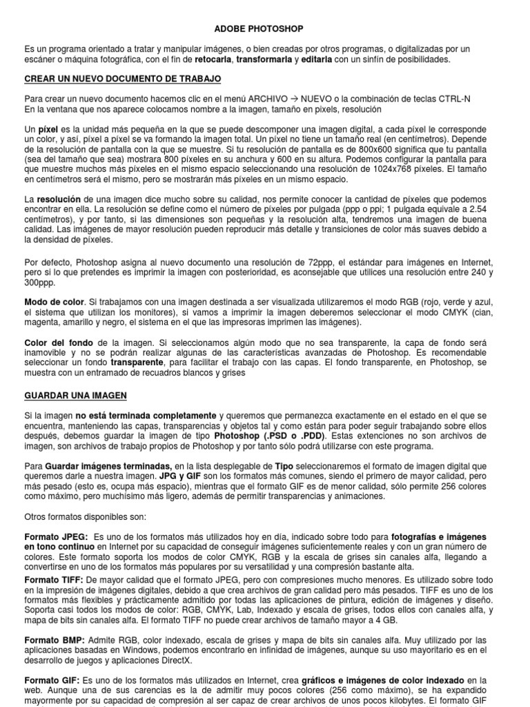 Manual de Adobe Photoshop PDF | PDF | Point and Click | Color