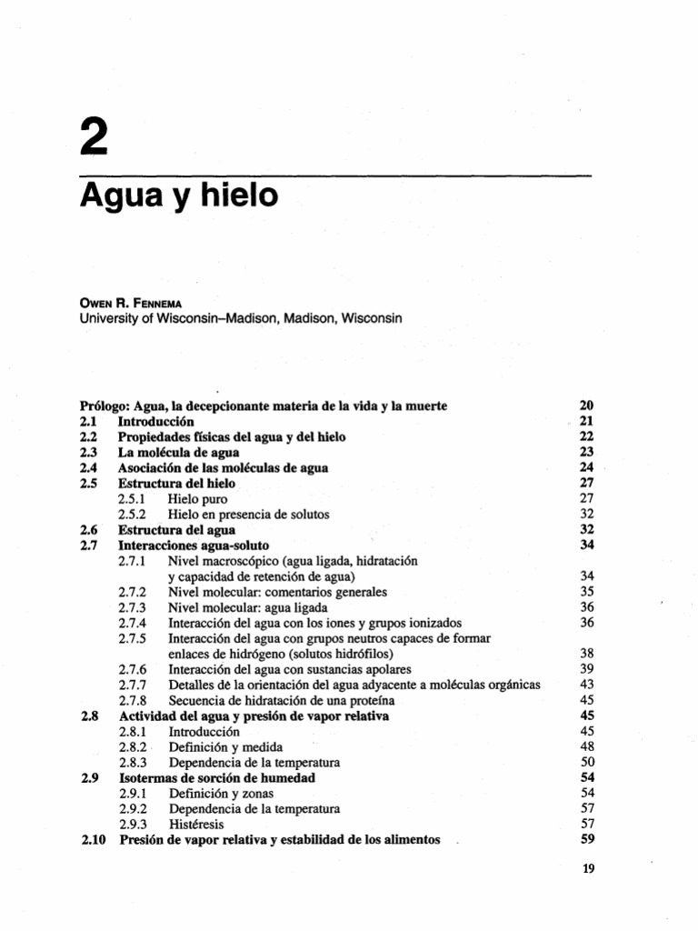 Fennema, Quimica de Los Alimentos. | PDF