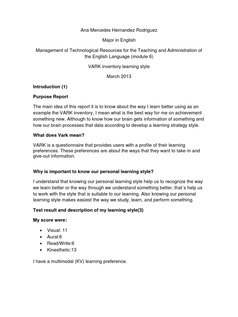 Kinesthetic Amher | PDF | Learning Styles | Test (Assessment)