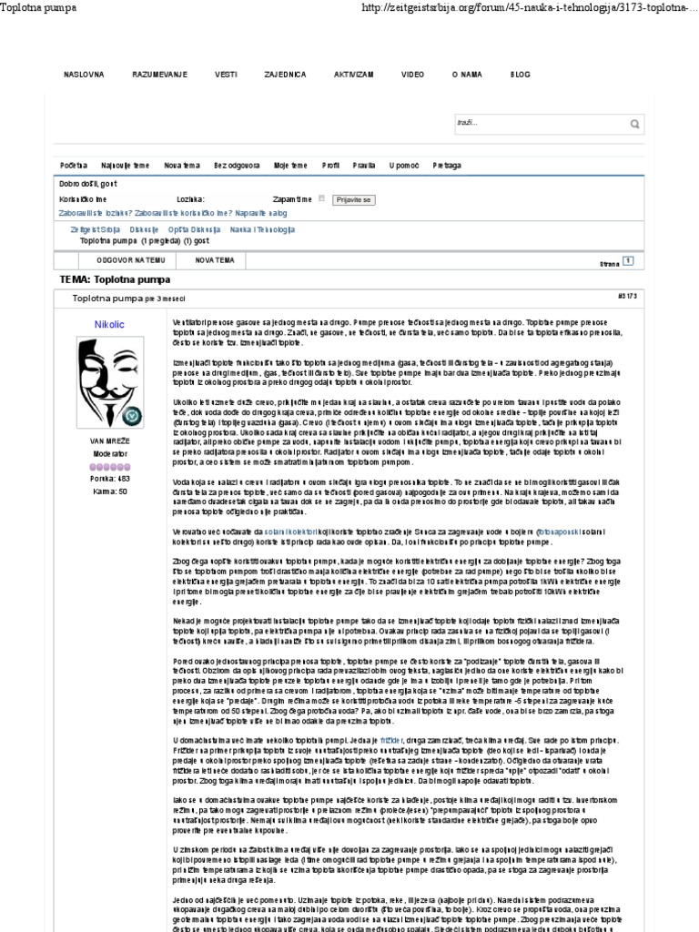 Toplotna Pumpa | PDF