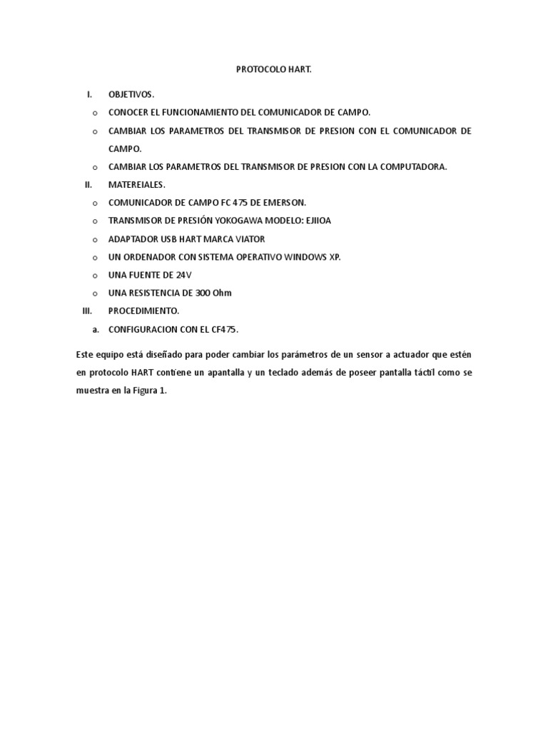 Protocolo Hart | PDF | USB | Resistencia Eléctrica y Conductancia