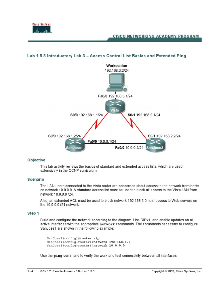 Lab 1 5 3 PDF | PDF | Router (Computing) | Computer Network
