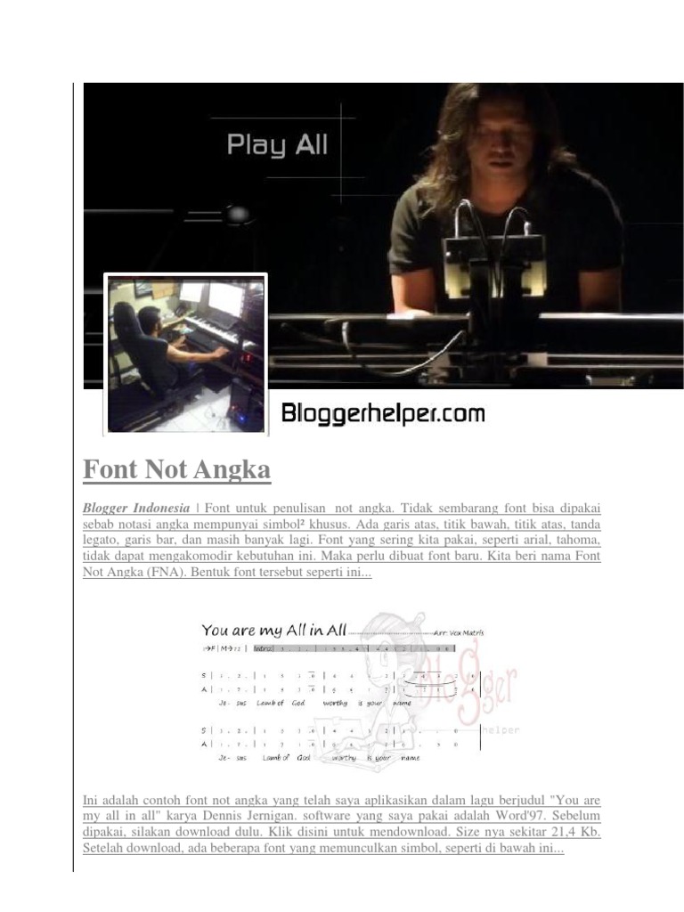 Font Not Angka | PDF