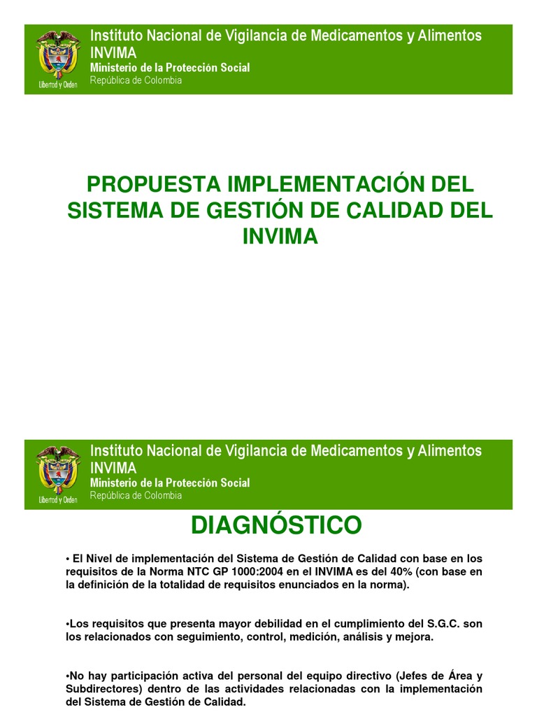 Propuesta Implementacion SGC - Ejemplo 1 | PDF | Calidad (comercial ...