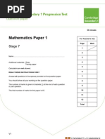Cambridge Maths Primary Test | PDF | Teaching Mathematics | Science
