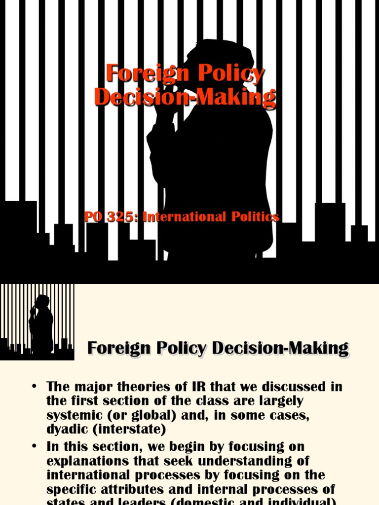 Foreign Policy Decision-Making Models | PDF | Rationality | Decision Making