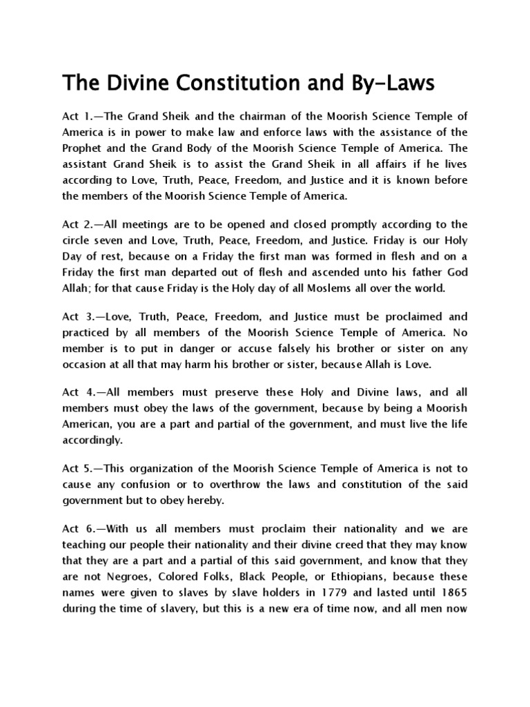 The Divine Constitution and By | Religious Behaviour And Experience ...