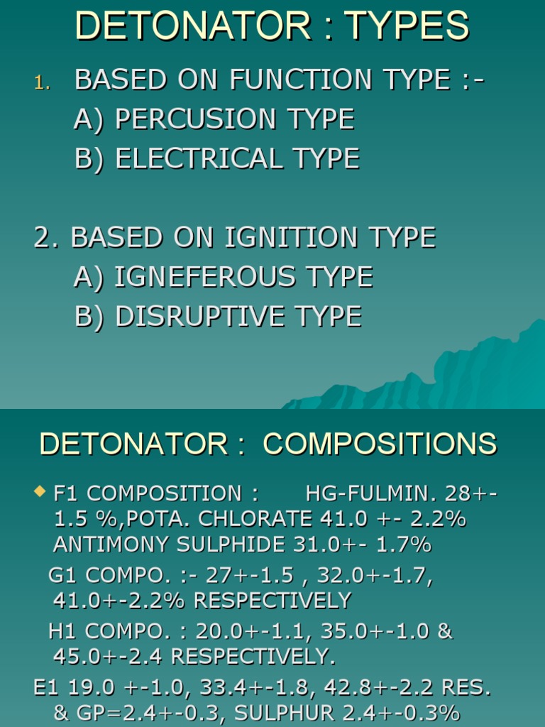 Filling of Detonator | PDF | Fuze | Nature