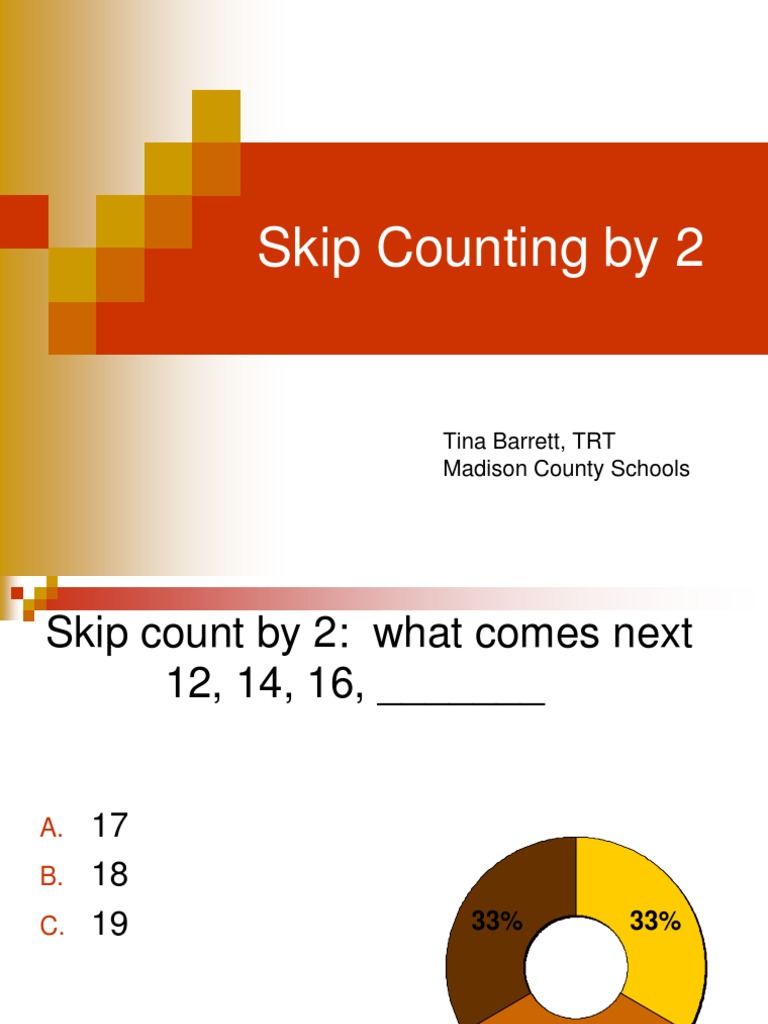 Skip Counting by 2: Tina Barrett, TRT Madison County Schools | PDF