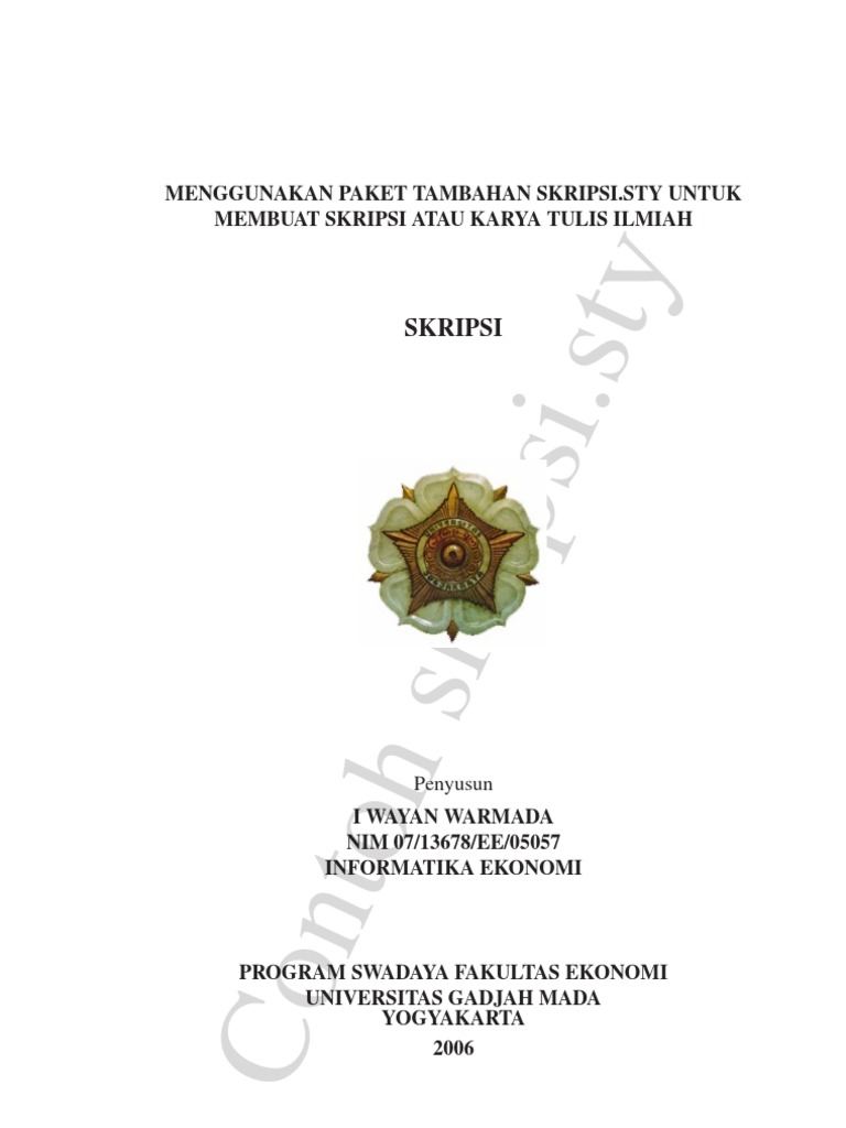 Contoh Skripsi UGM | PDF | Komputer