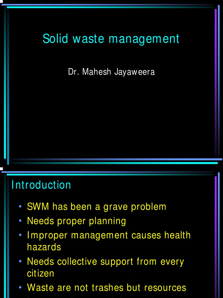 Integrated Solid Waste Management Guide | PDF