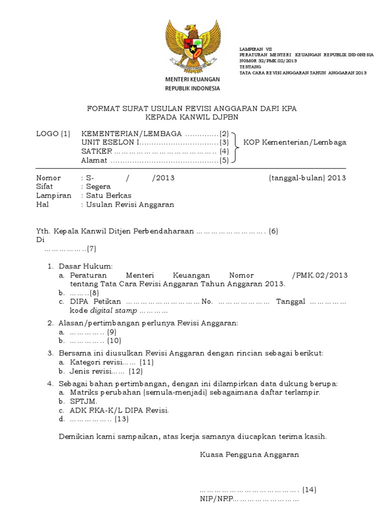 Contoh Surat Permohonan Pergeseran Anggaran Kas - Delinewstv