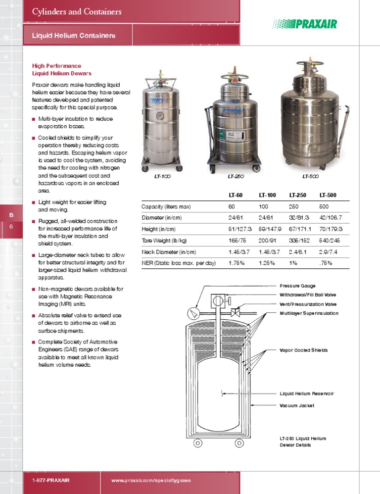Liquid Helium Dewar Specifications | PDF | Technology & Engineering