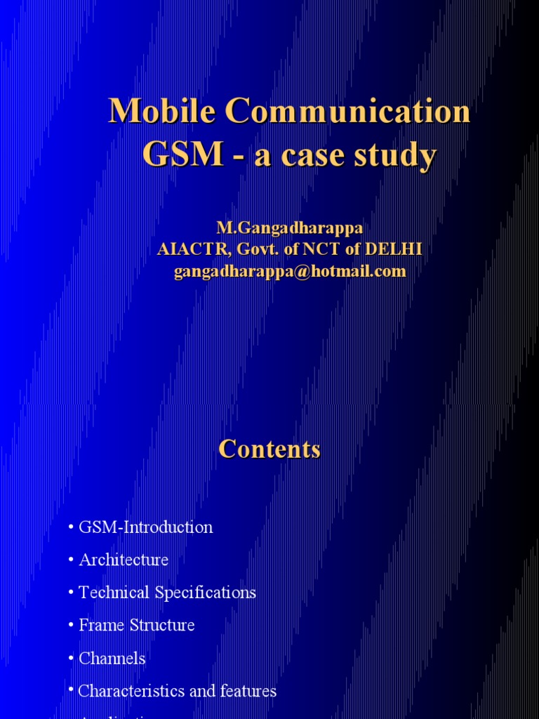 GSM Case+Study | PDF | Telecommunications | Communication