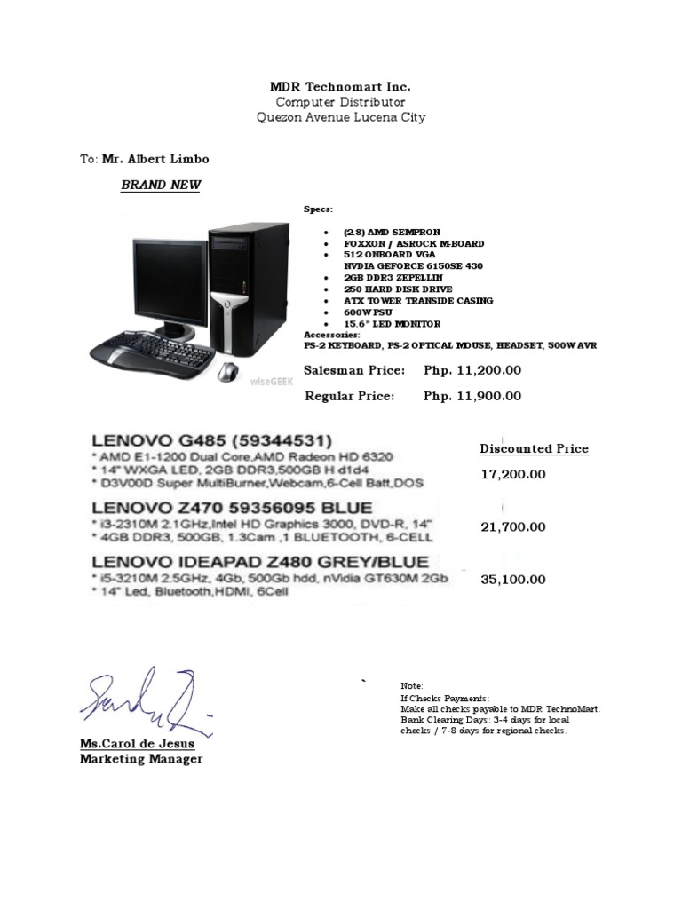 MDR Technomart Inc Brand New | PDF | Computers