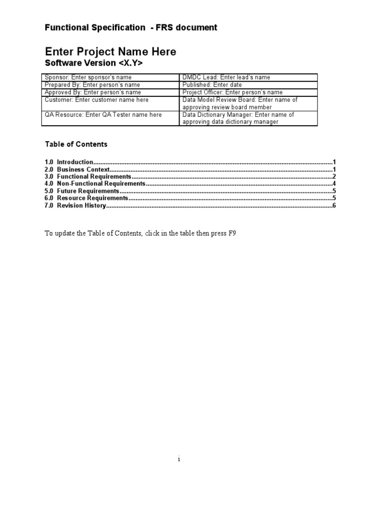 Functional Specifications Template | PDF | Use Case | Specification ...