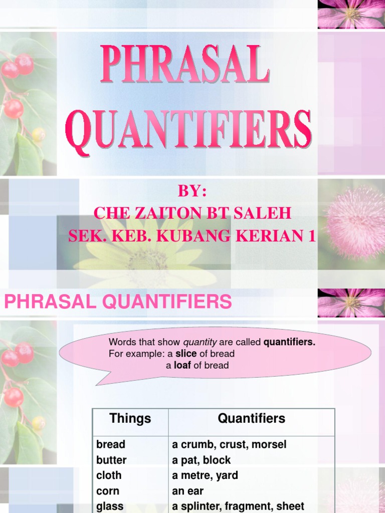 phrasal quantifiers
