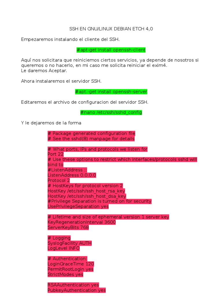 SSH Linux | PDF | Secure Shell | Public Key Cryptography