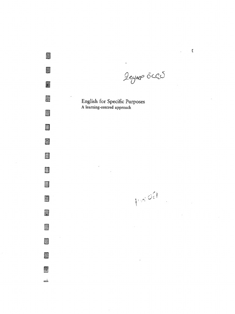 English For Specific Purposes Book | PDF
