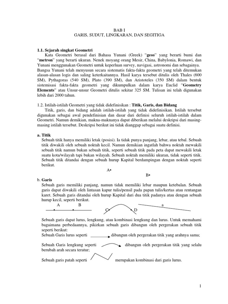 Geometri Euclides I-2 | PDF