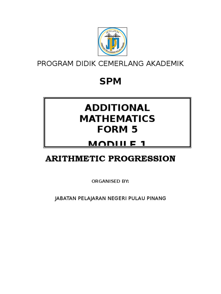 Addition Mathematic Form 5 Progression Module 1 | Download Free PDF ...