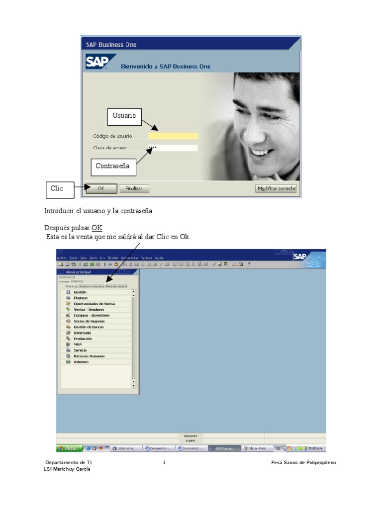Manual de Sap Business One | PDF | Point and Click | Correo electrónico