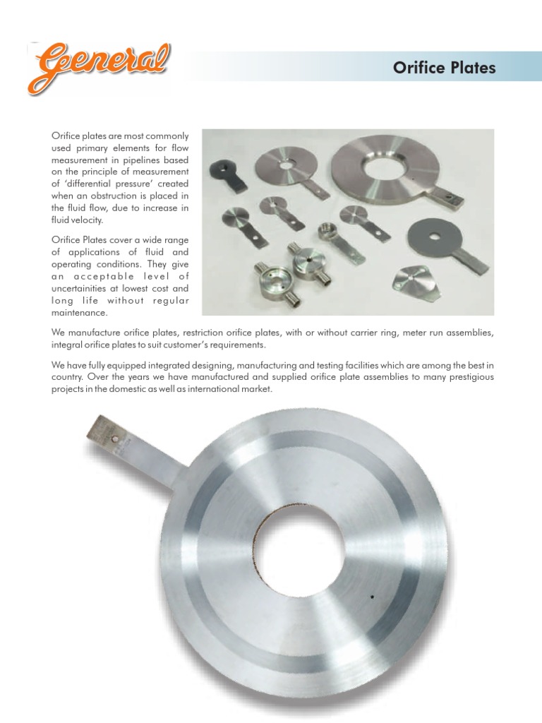 Restrictive Orifice | PDF | Flow Measurement | Hydraulics