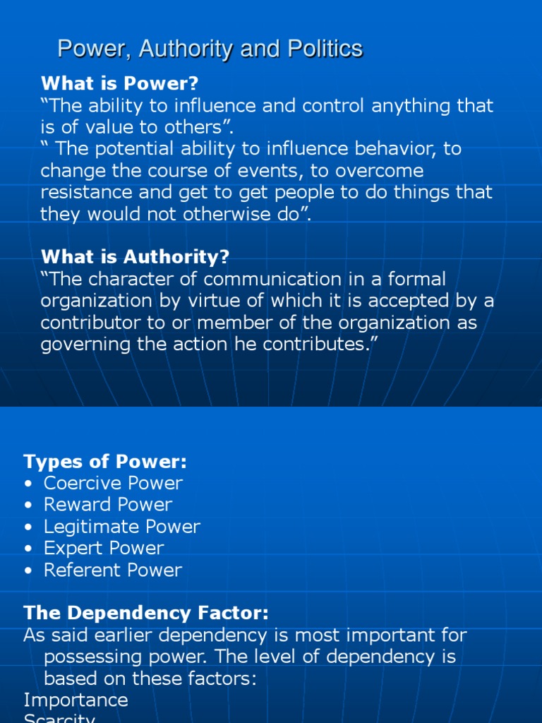 Power Authority and Politics | Power (Social And Political ...