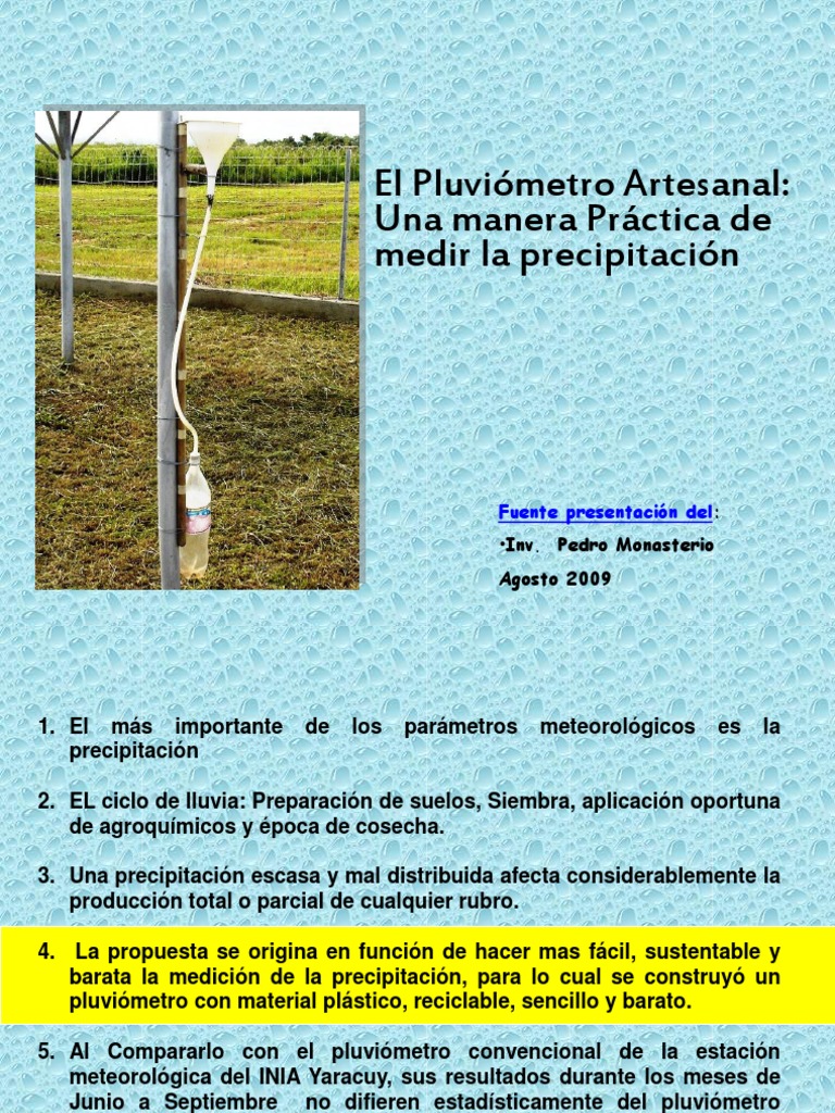 Pluviómetro Artesanal Económico | PDF | Precipitación | Naturaleza
