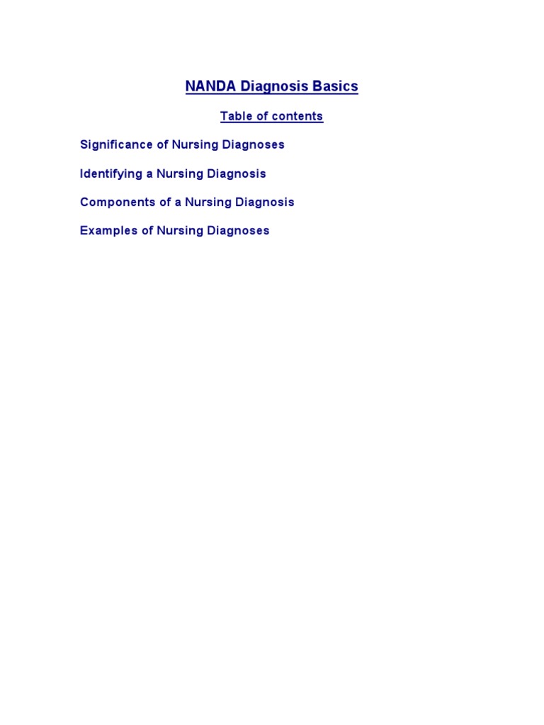 NANDA Definition | Download Free PDF | Medical Diagnosis | Nursing