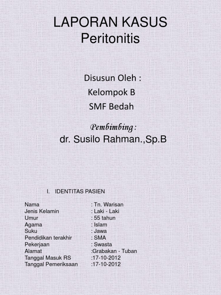 Peritonitis Pdf