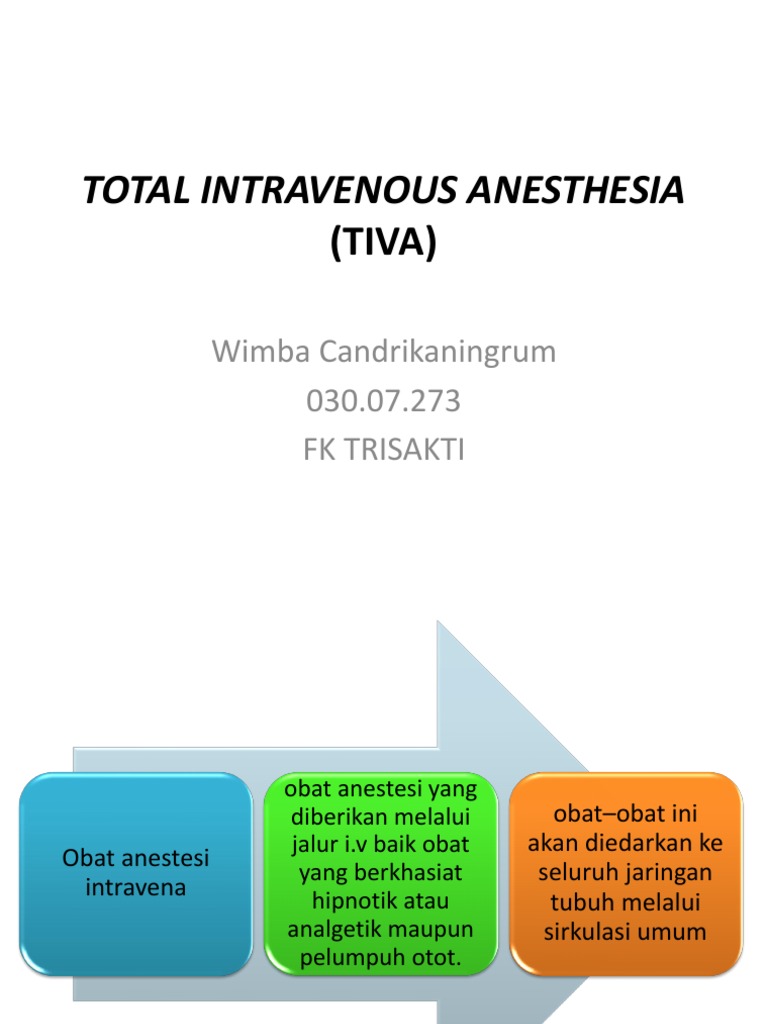 Total Intravenous Anesthesia (Tiva) | PDF