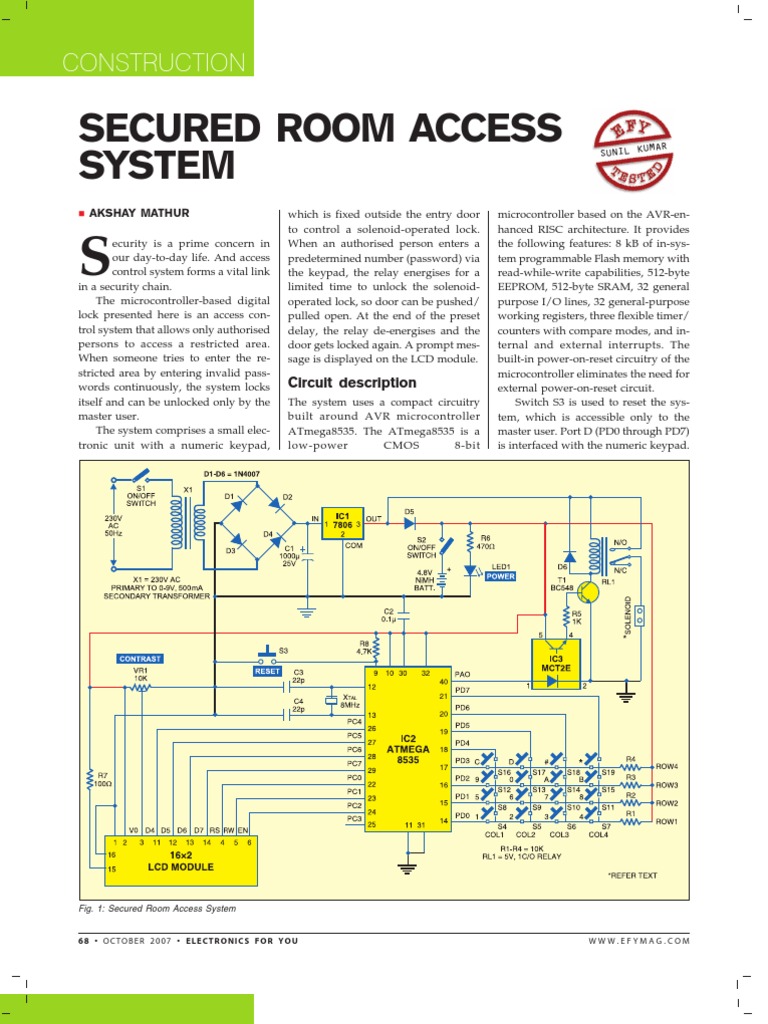 Microcontroller-Based Digital Lock | PDF | Digital Electronics ...
