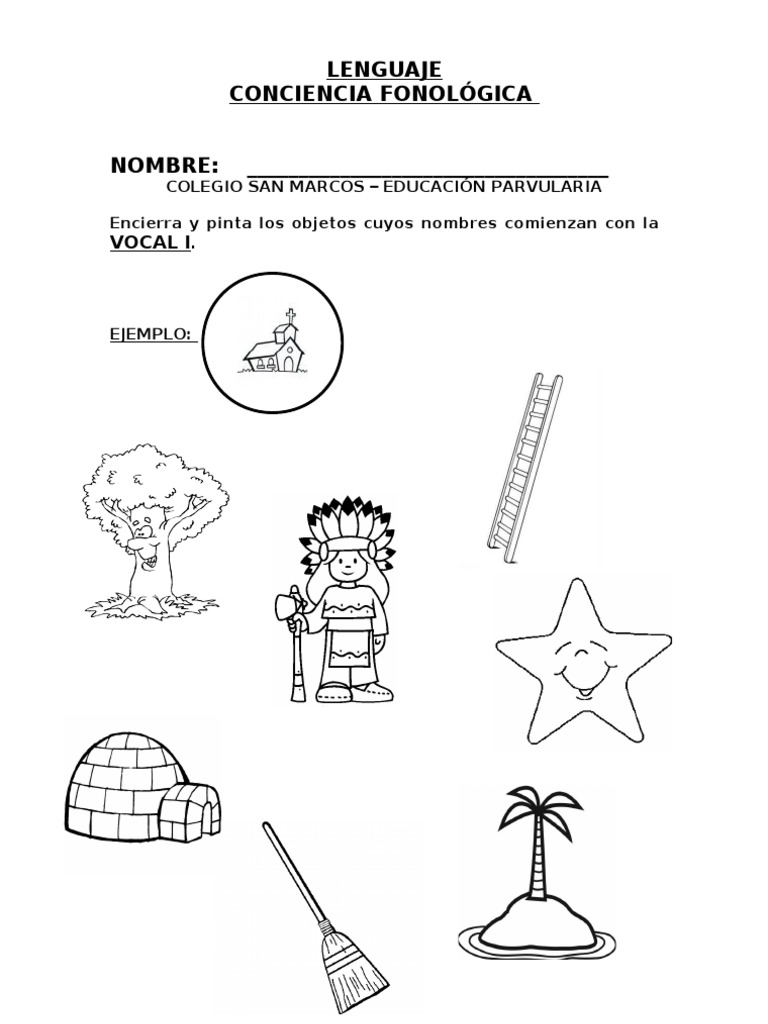 Guia Conciencia Fonologica 2 Sonido Inicial I