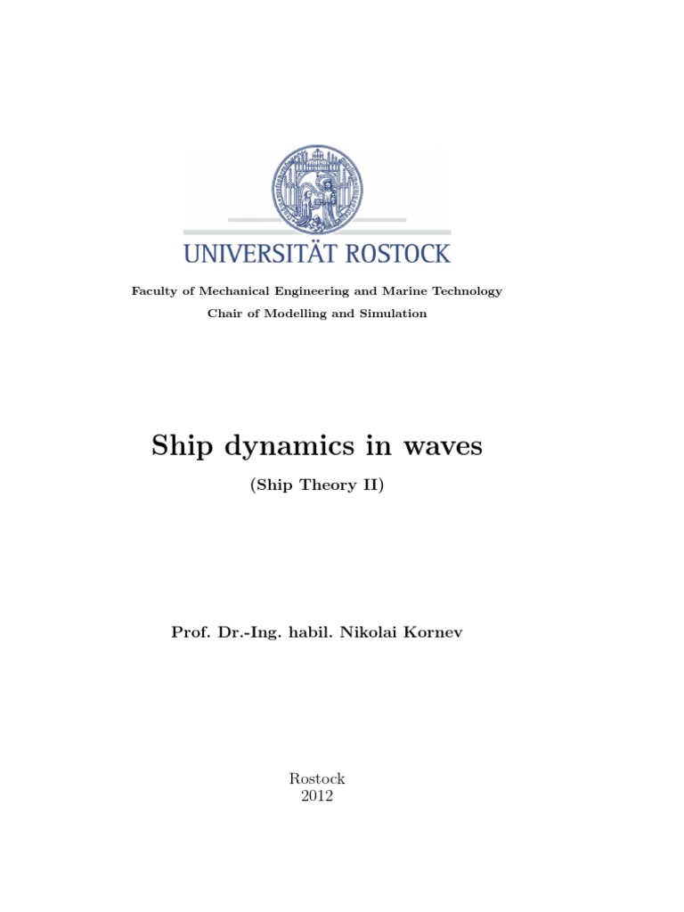 Ship Dynamics and Oscillations | PDF | Waves | Pressure