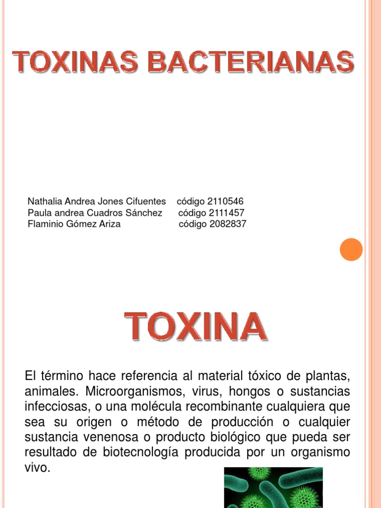 Clasificación y Mecanismos de Toxinas Bacterianas | PDF | Diarrea ...