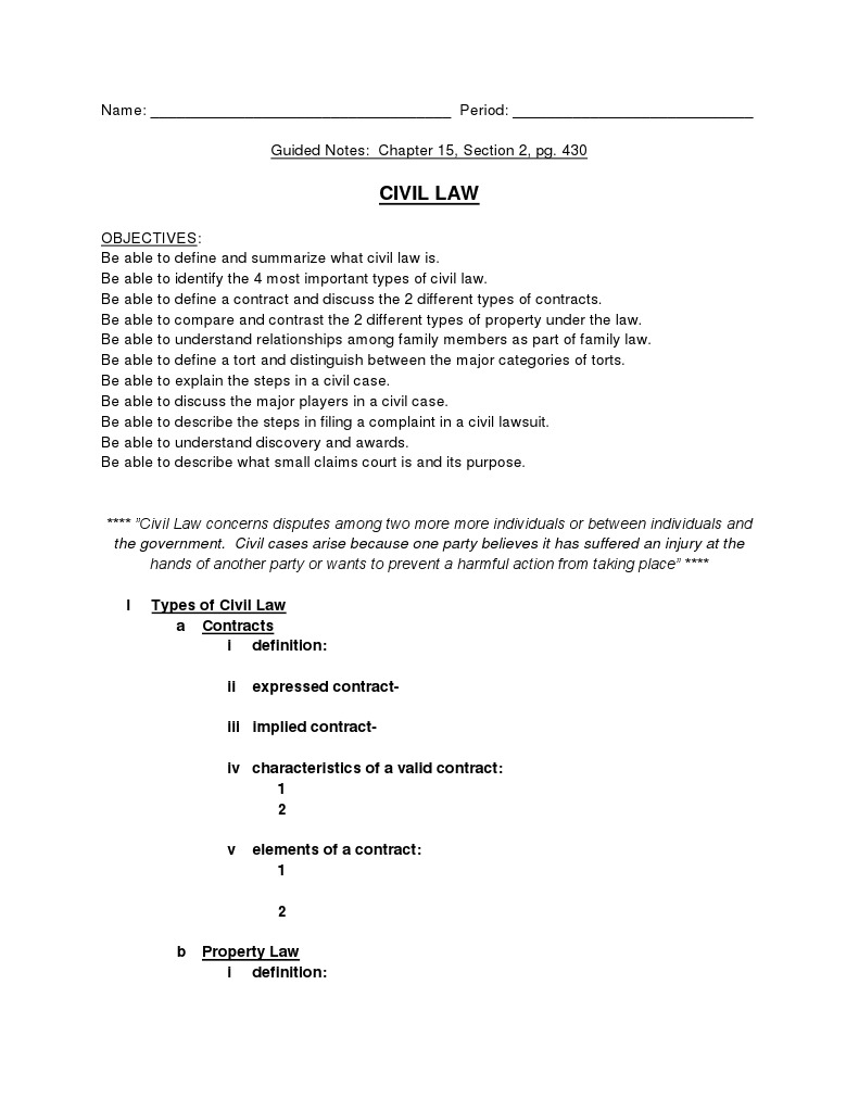 Civillawguidednotes | PDF