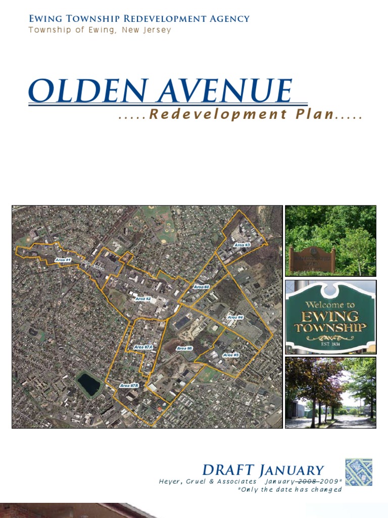 03-02-09 Olden Avenue Redevelopment Plan | PDF | Traffic | Economic Development