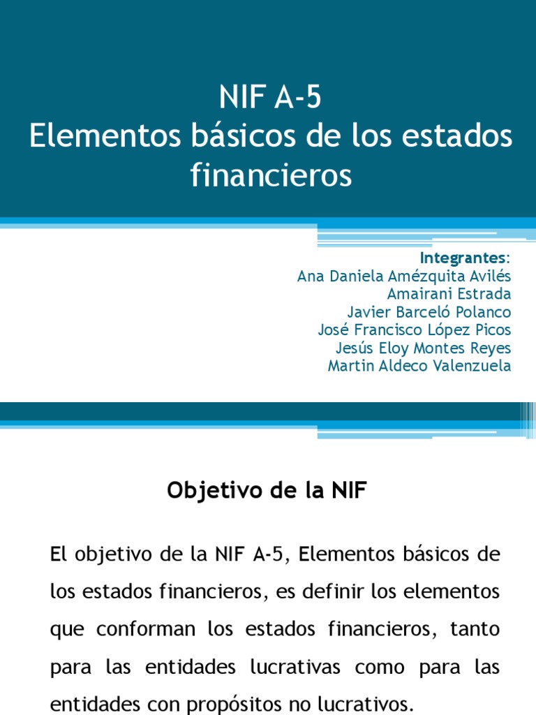Nif A-5 | PDF | Estado de resultados | Contabilidad