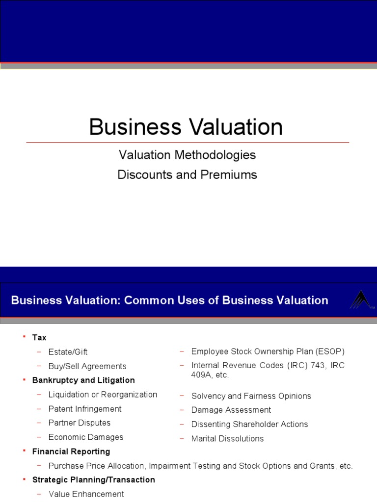 Business Valuation Presentation | PDF | Business Valuation | Free Cash Flow
