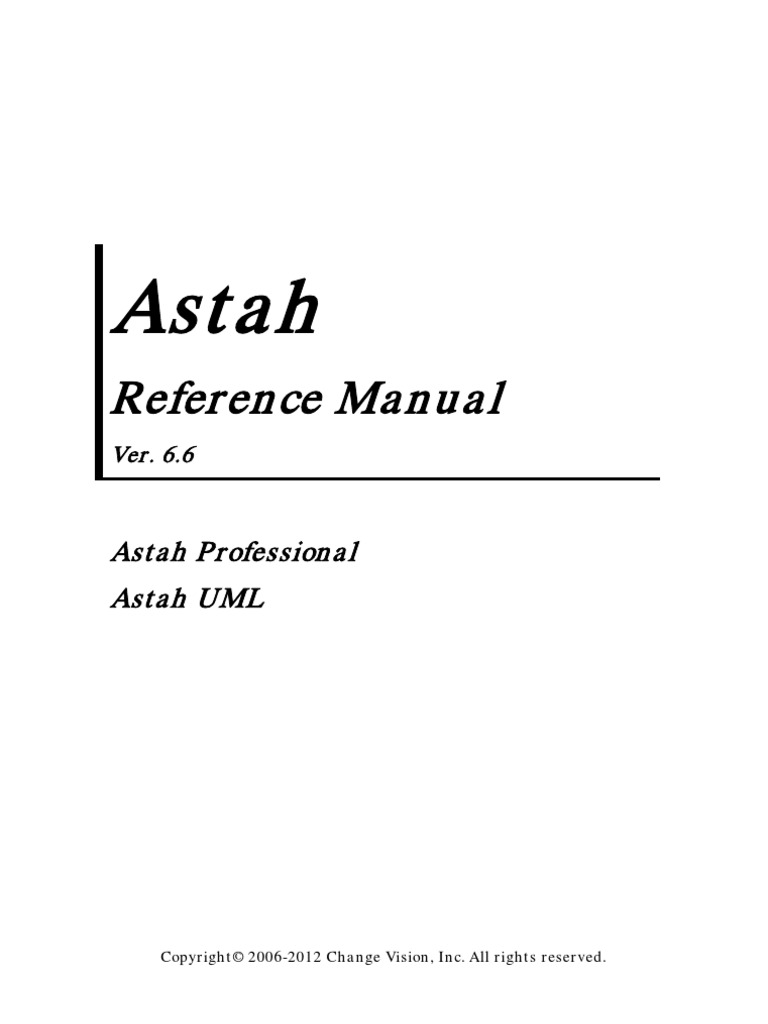Reference Manual Astah UML Professional | PDF | Unified Modeling ...