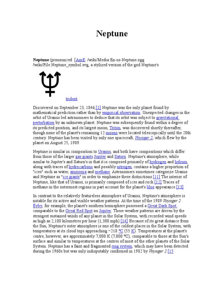 Neptune | PDF | Neptune | Uranus