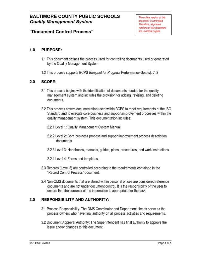Document Control Process | PDF | Business Process | Quality Management
