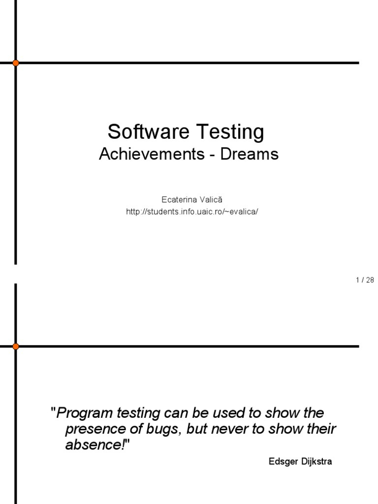 Software Testing - Achievements - Dreams | PDF | Software Testing ...