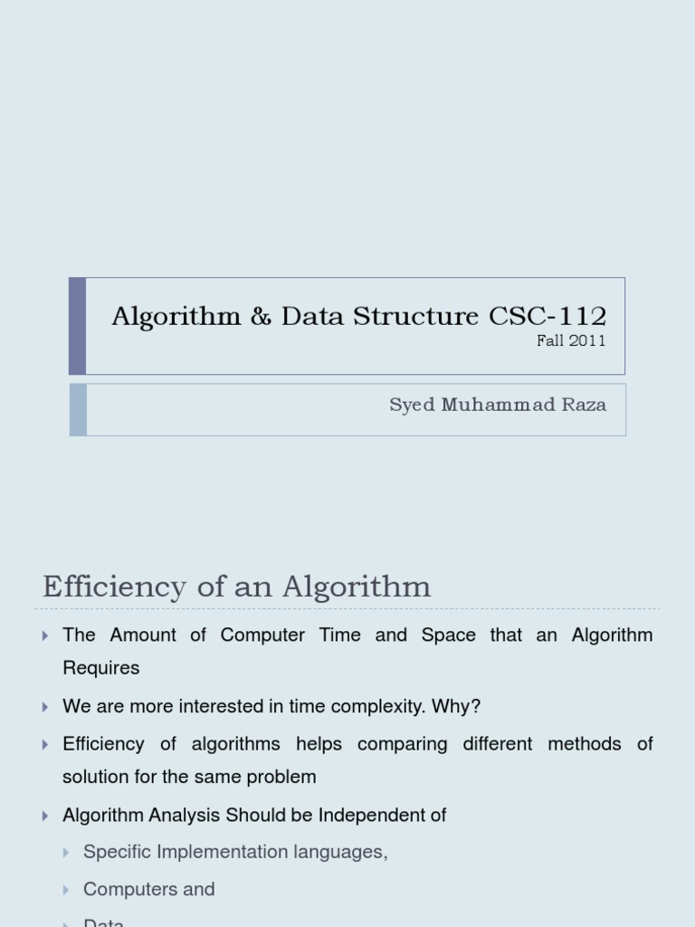 Algorithm And Data Structure Lec2 Bet Pdf Time Complexity Algorithms 