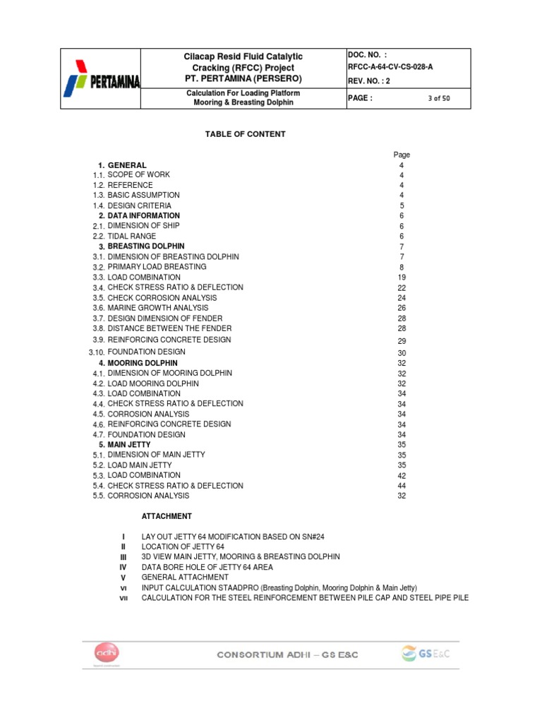 Breasting, Mooring Dolphin, & Main Jetty (Version 1) PDF | PDF | Deep ...