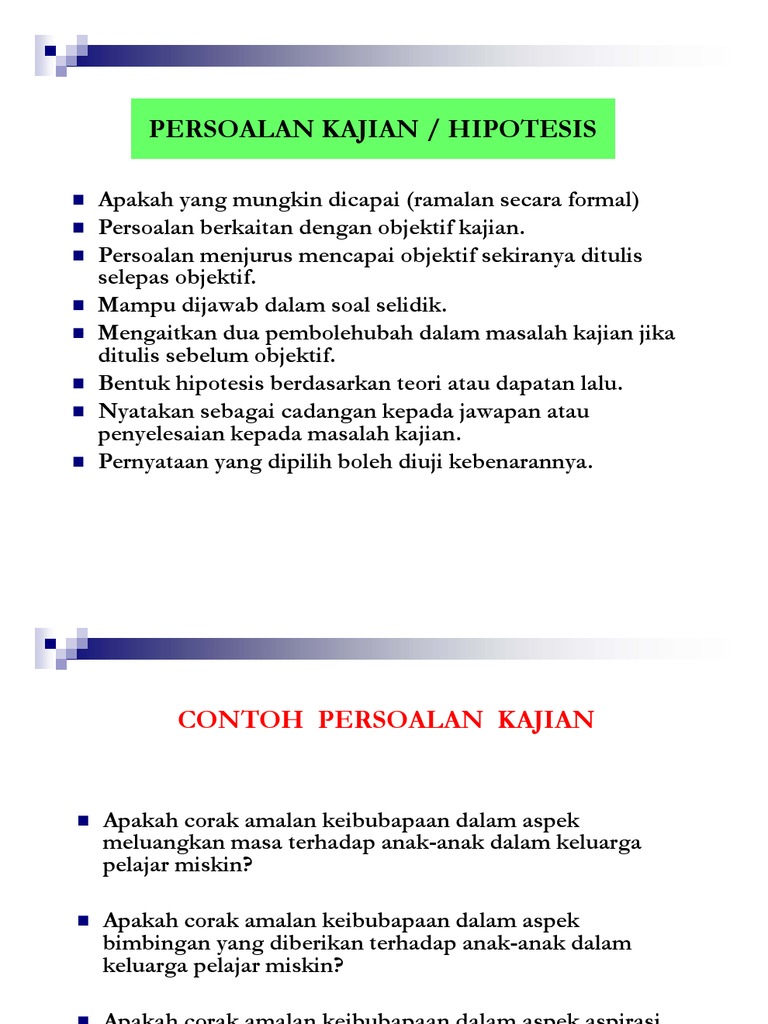 Persoalan Kajian | PDF