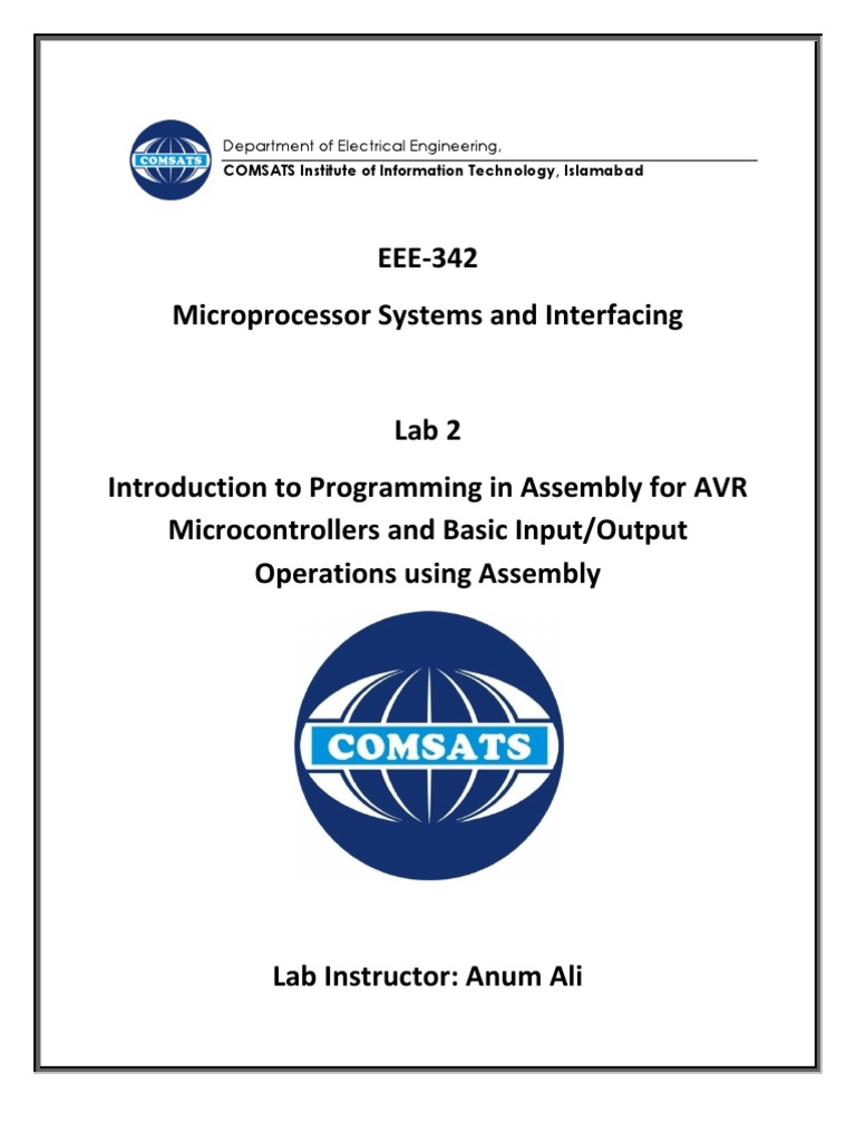 Micro Processor Lab 2 Manual | PDF | Assembly Language | Source Code