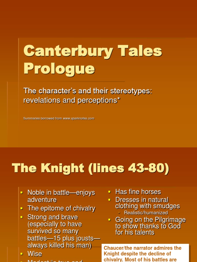 Canterbury Tales Character Analysis | The Canterbury Tales | Knight