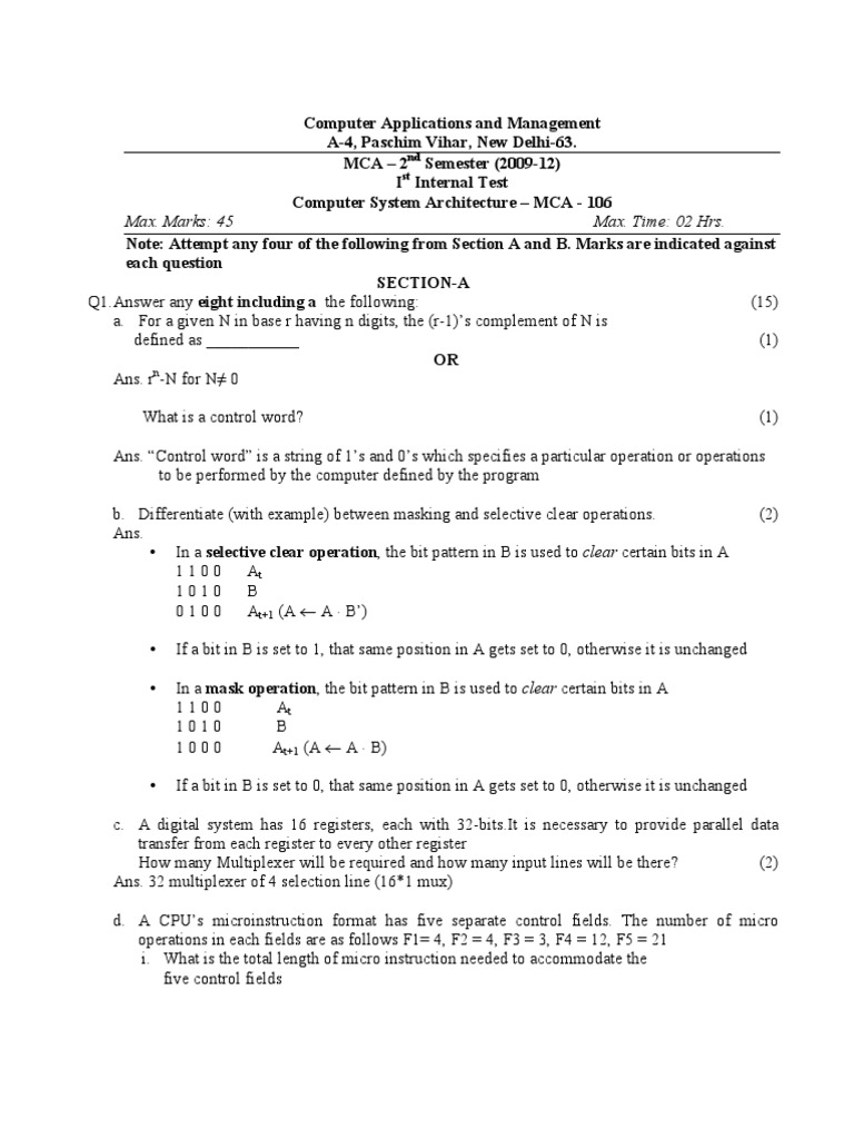 Computer Applications and Management | Download Free PDF | Instruction Set | Central Processing Unit